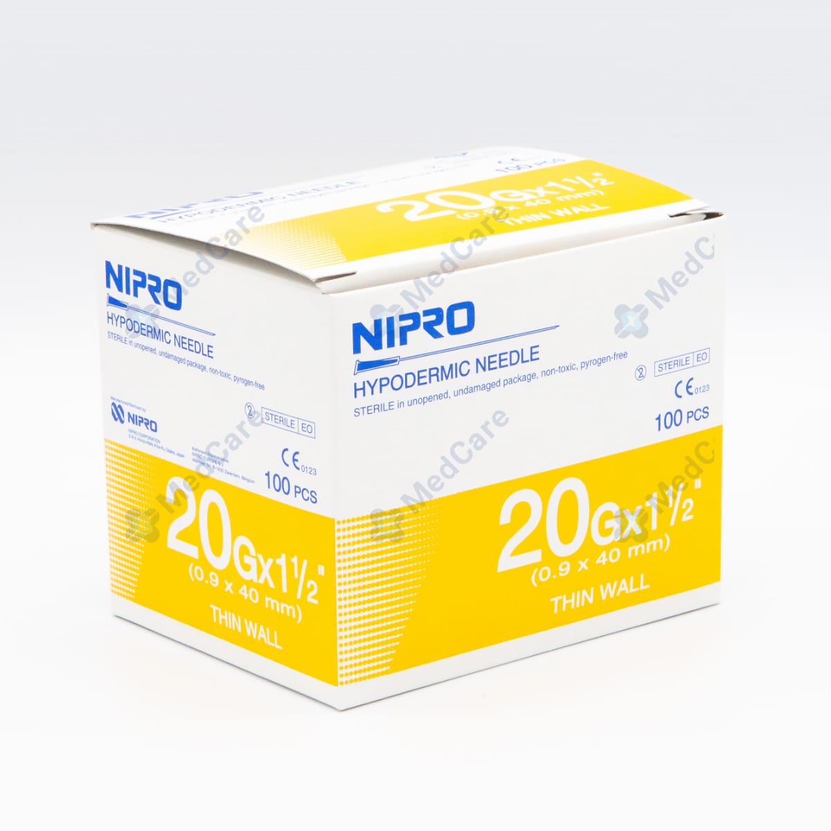 Nipro Hypodermic Needle 20G x 1 นิ้ว 1/2 นิ้ว บรรจุ 100 ชิ้นต่อกล่อง ...