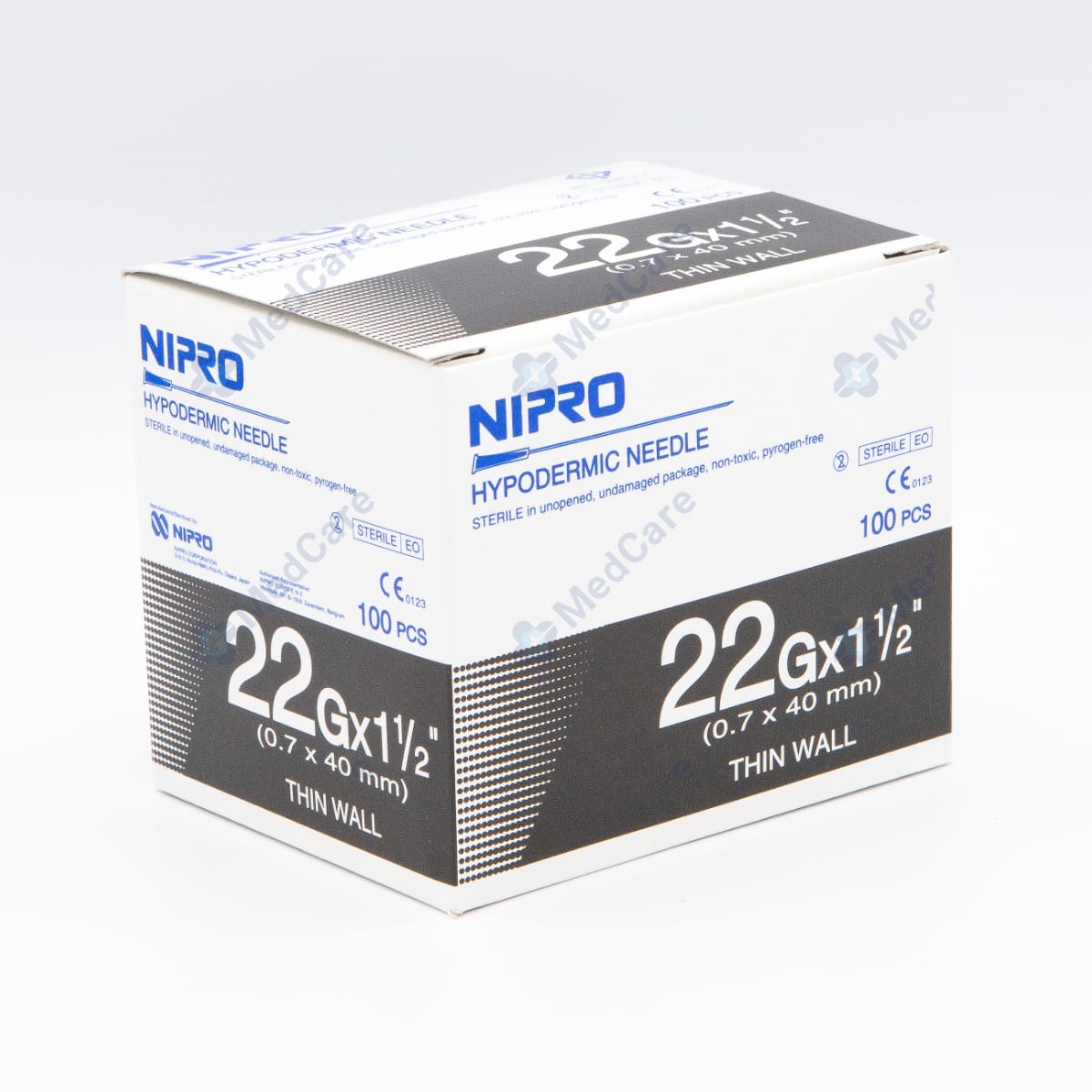 Nipro Hypodermic Needle 22G x 1 นิ้ว 1/2 นิ้ว บรรจุ 100 ชิ้นต่อกล่อง – MedCare