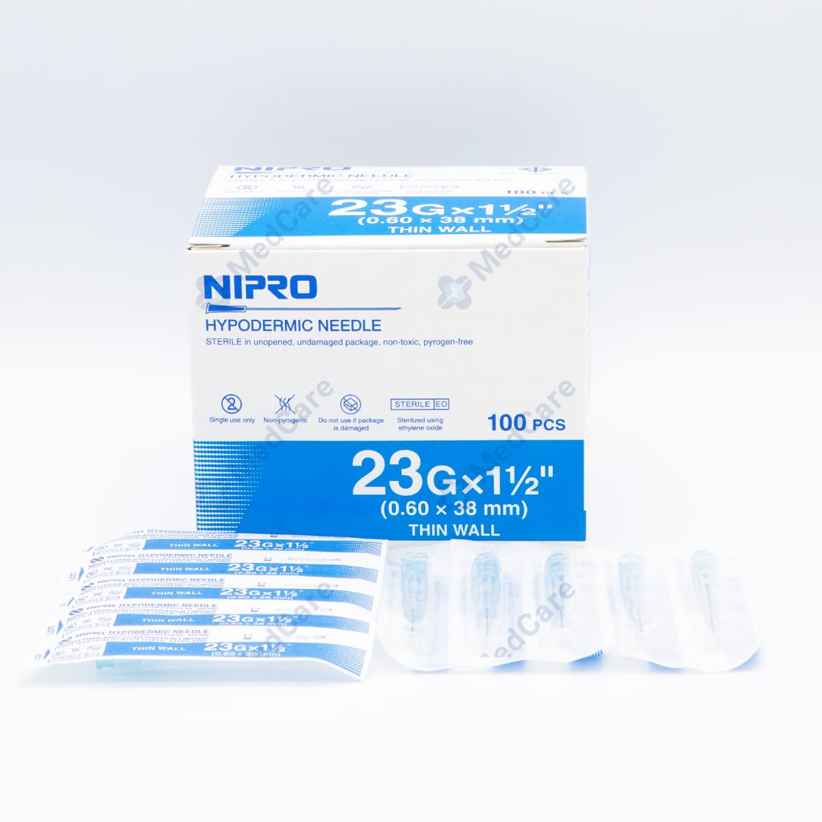 Nipro Hypodermic Needle 23G x 1 1/2″ บรรจุ 100 ชิ้นต่อกล่อง – MedCare