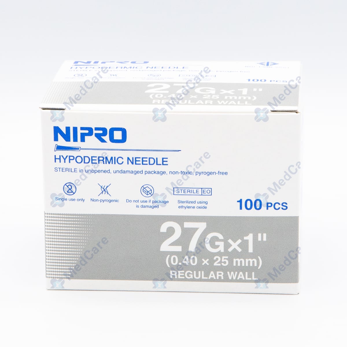 Nipro Hypodermic Needle 27G x 1 นิ้ว บรรจุ 100 ชิ้นต่อกล่อง – MedCare