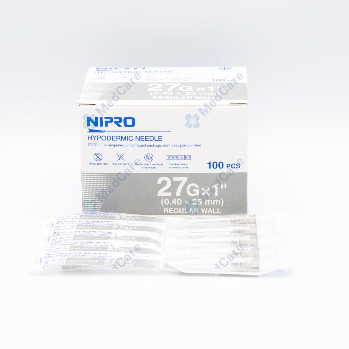 Nipro Hypodermic Needle 27G x 1 นิ้ว บรรจุ 100 ชิ้นต่อกล่อง – MedCare