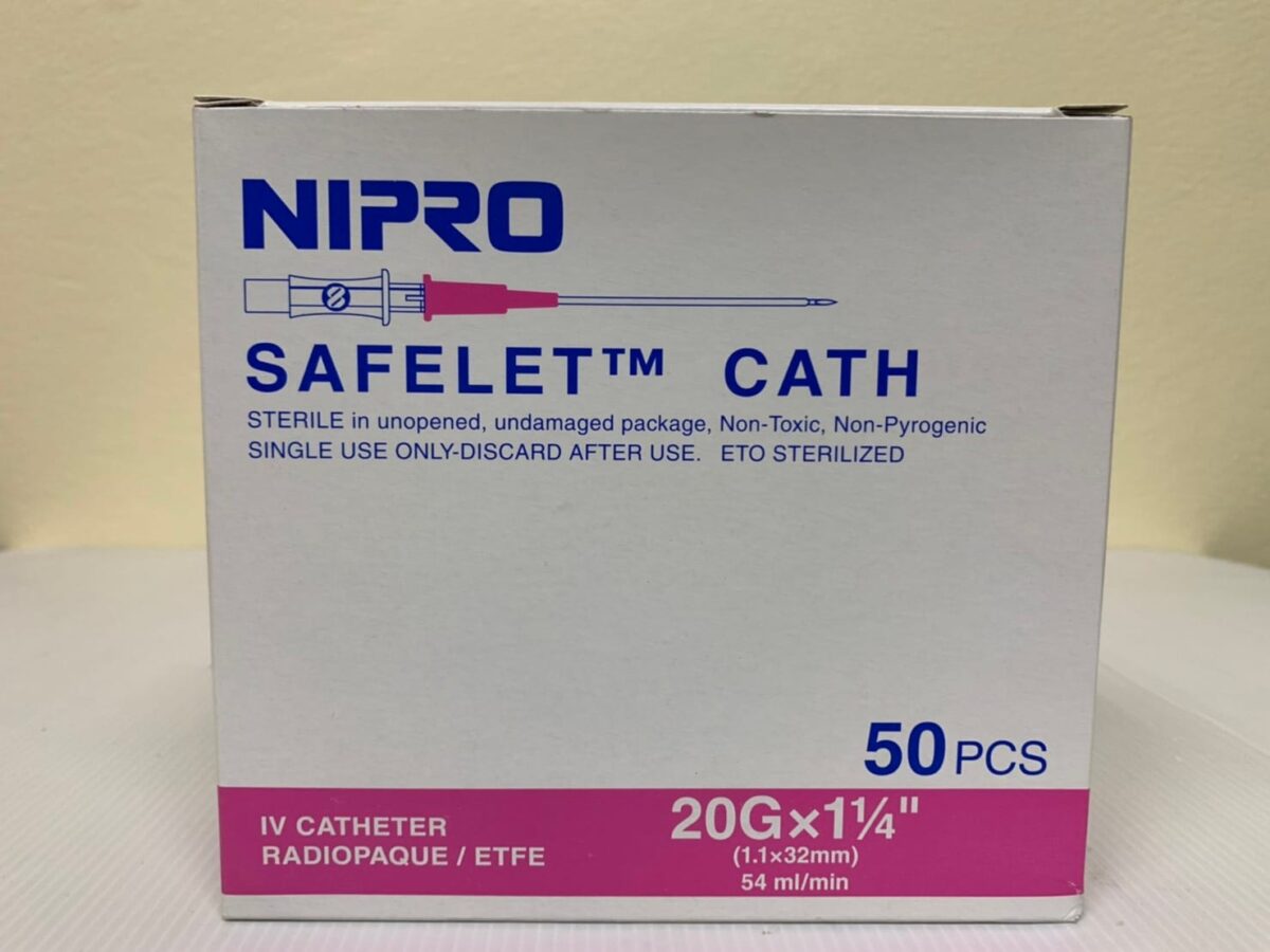 NIPRO IV. CATHETER 20×1 1/4″ (50 ชิ้น/กล่อง) – MedCare